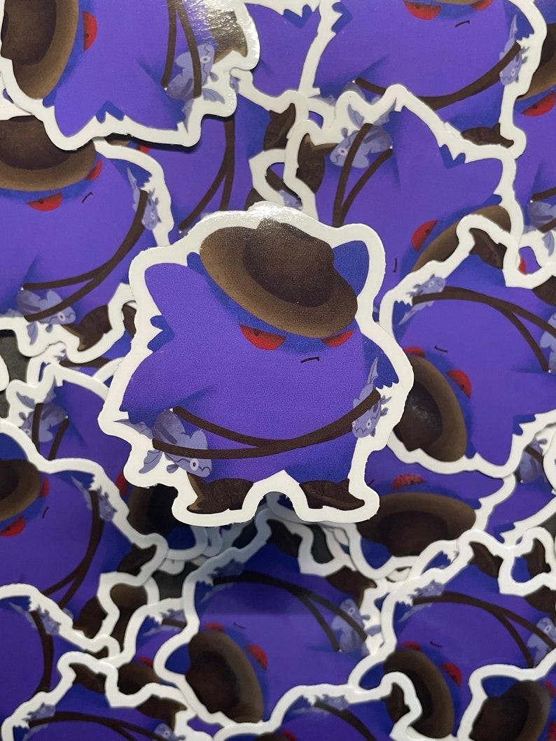 Cowboy Pokemon Stickers snorlax, Psyduck, Gengar - Etsy