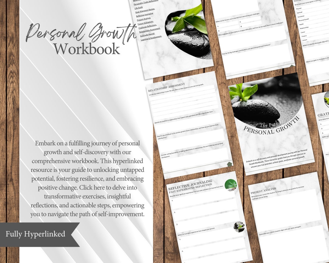 Personal Growth Workbook, Mental Health Planner, Personal Growth ...