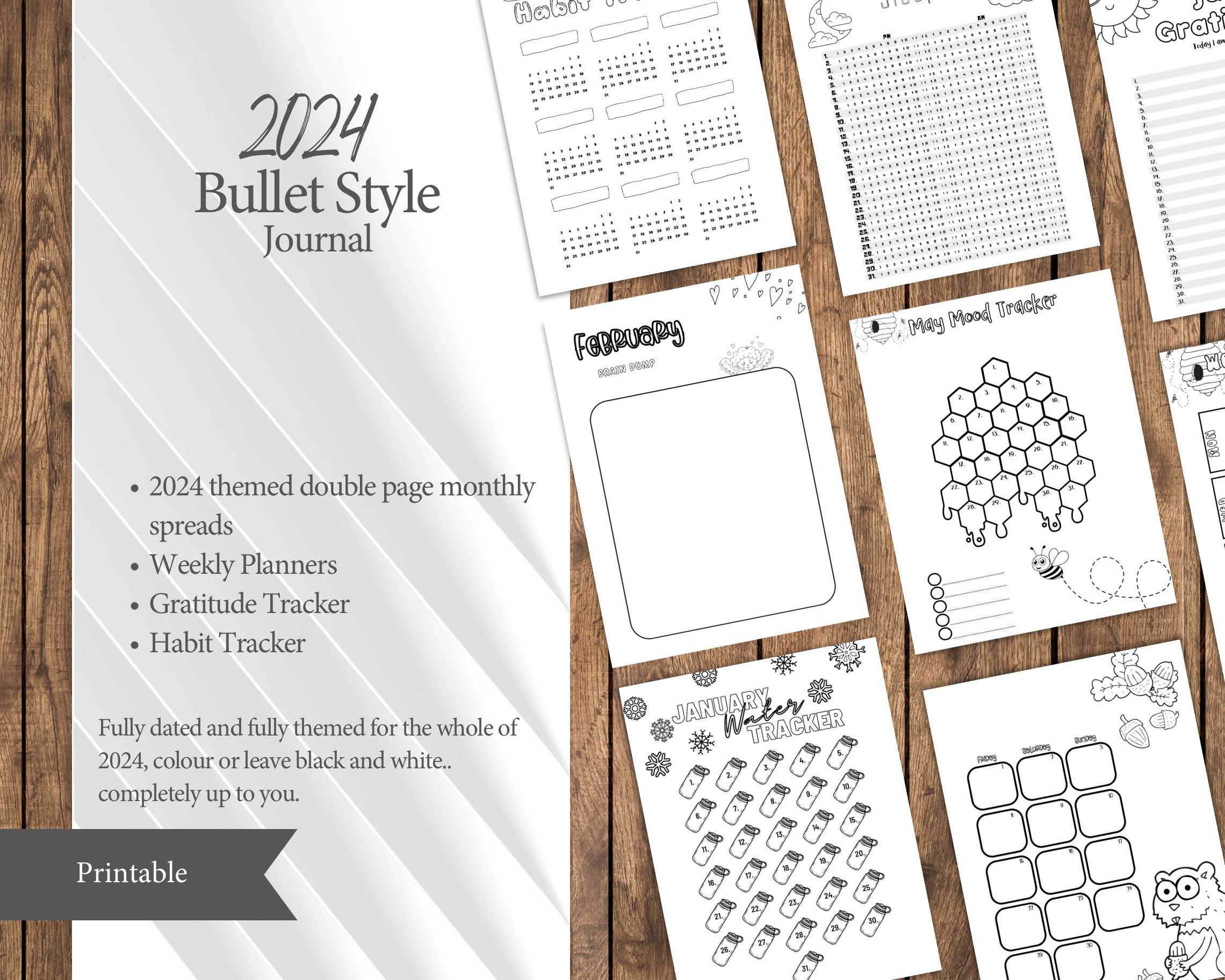 2024 Bullet Journal Minimalist Digital Download – WCYPM