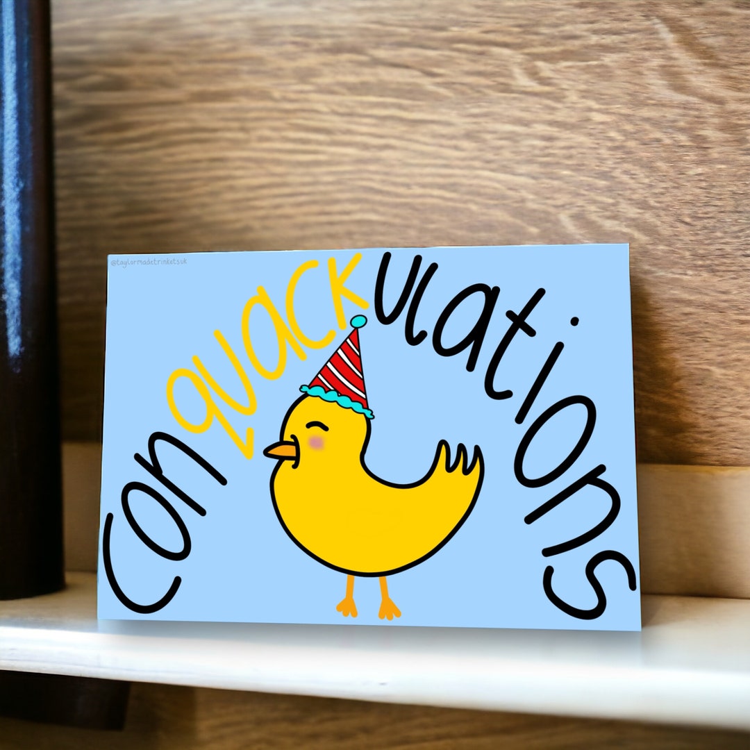 Conquackulations Living Room/dining Room/study Poster Digital Download ...