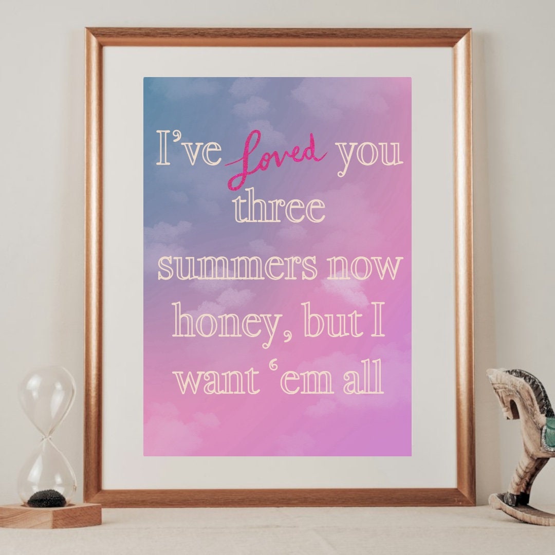 Taylor Swift Lyrics Art Work Poster Digital Download - Etsy