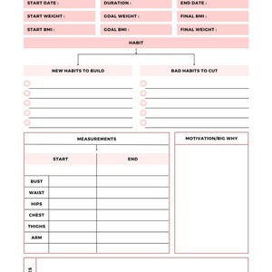 Digital Fitness Journal Tracker Planner 83 Pages, Workout Log, Health ...