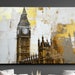 Big Ben Gold London City Landmark Abstract Oil Painting Framed Poster ...