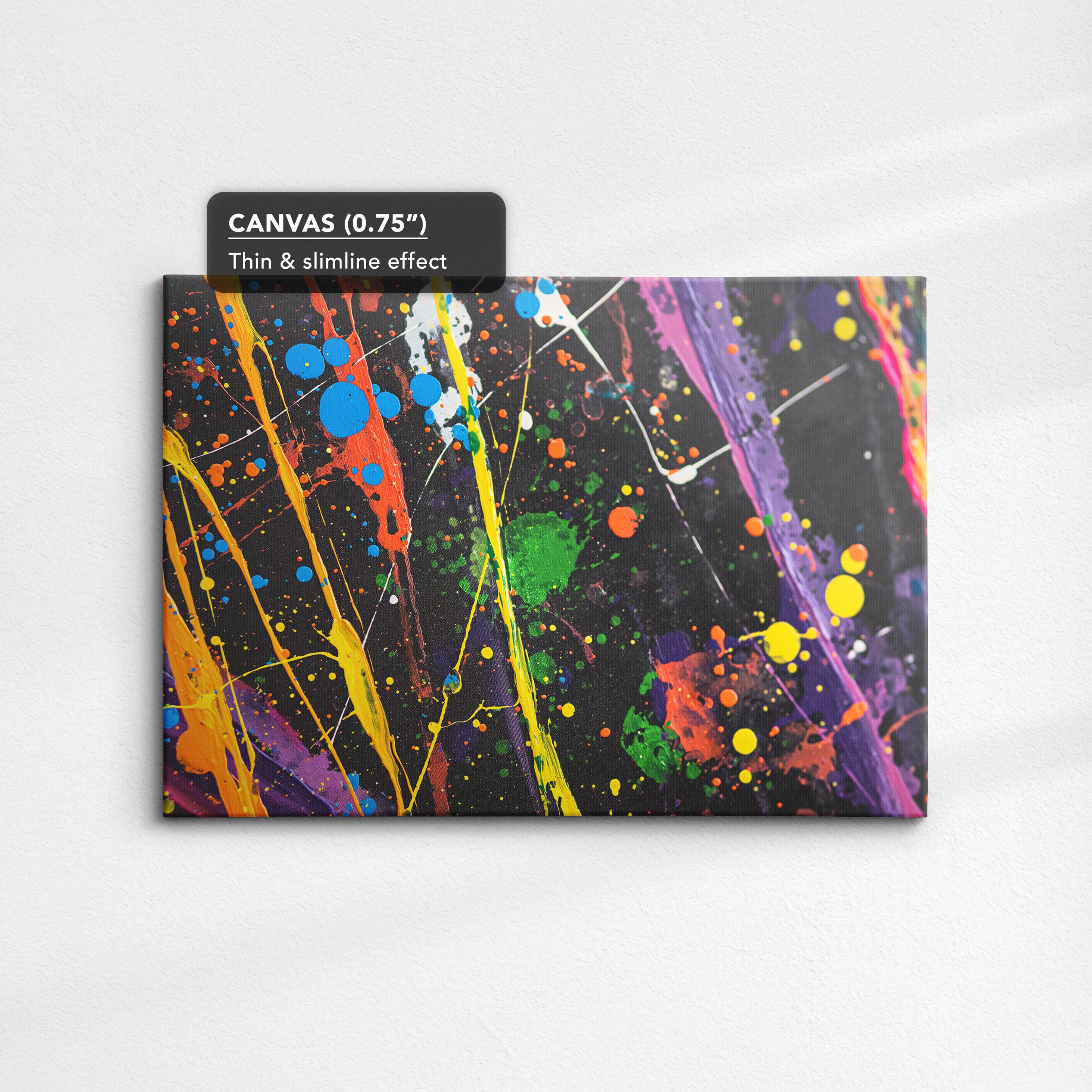 Paint Splash Splatter Abstract Painting Framed Poster Print & Framed ...