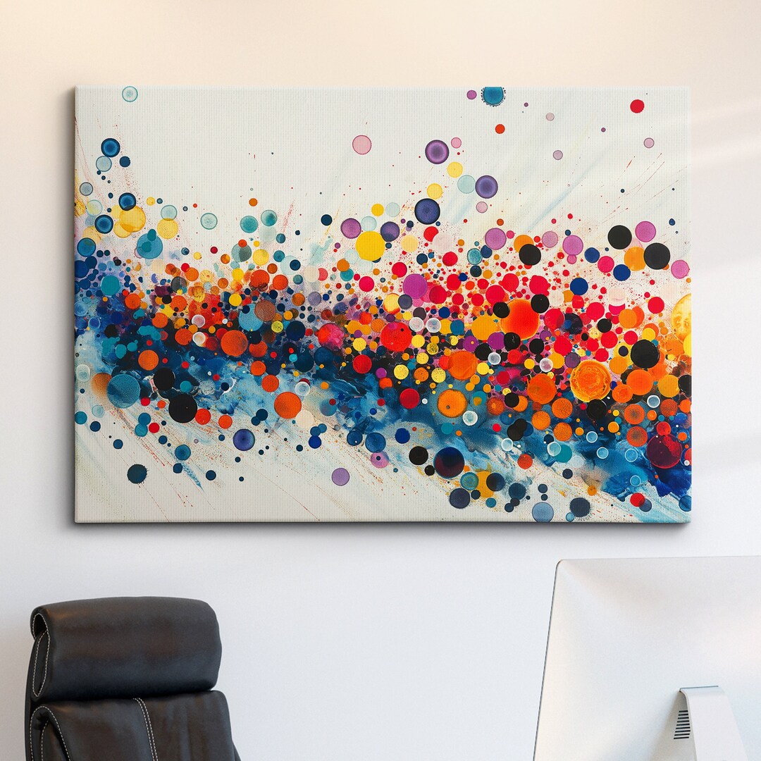 Paint Splash Splatter Abstract Painting Framed Poster Print & Framed ...