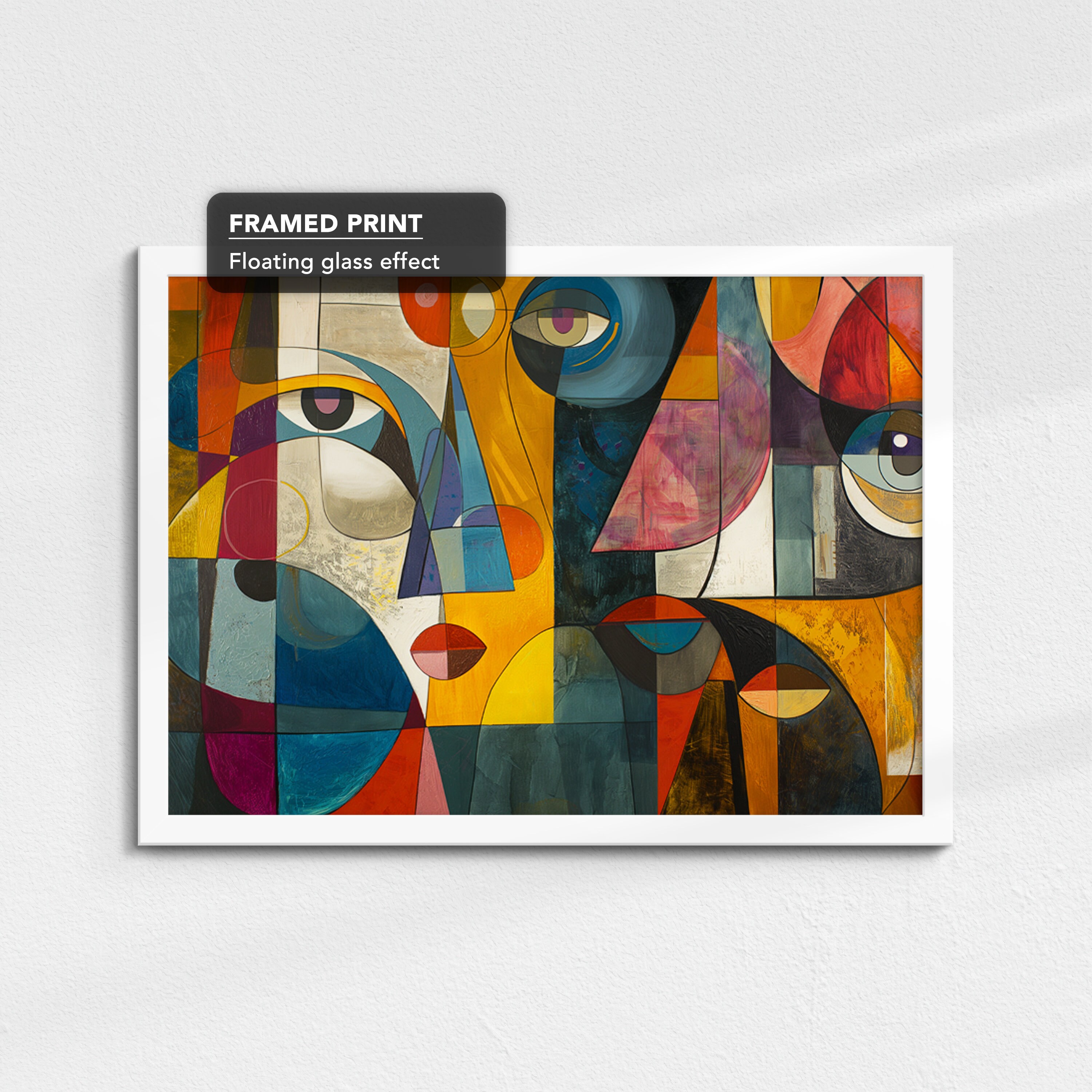 Face Shape Art Contemporary Abstract Oil Painting Strokes Style Wall ...