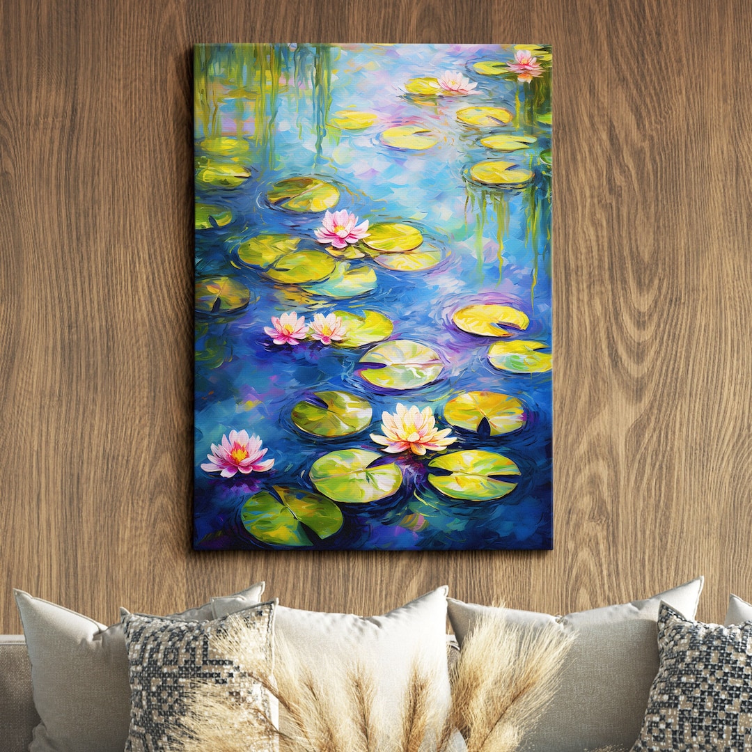 Claude Monet Lily Pads Pond Waterpaint Framed Artist Poster Print ...