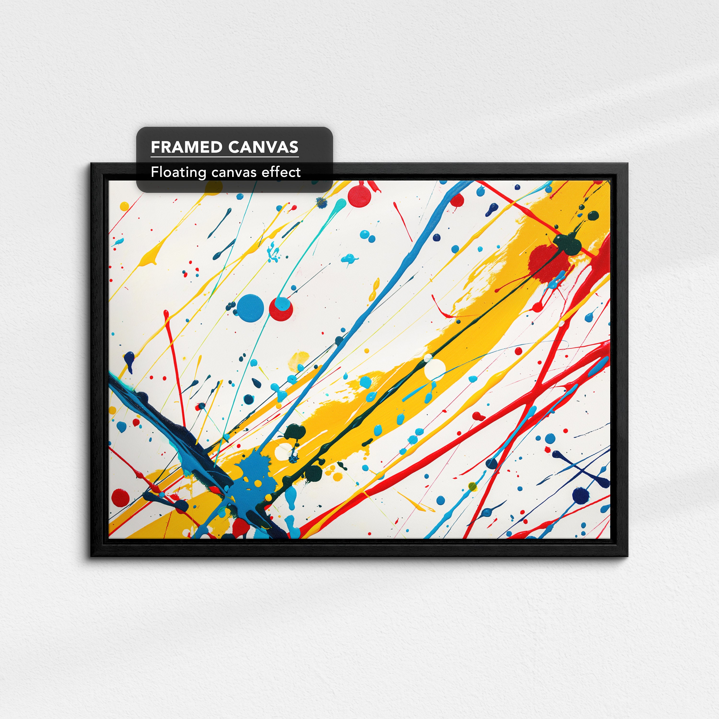 Paint Splash Splatter Abstract Painting Framed Poster Print & Framed ...