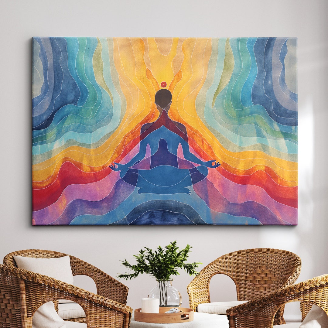 Chakra Body Spiritual Energy Abstract Oil Painting Framed Poster Print ...