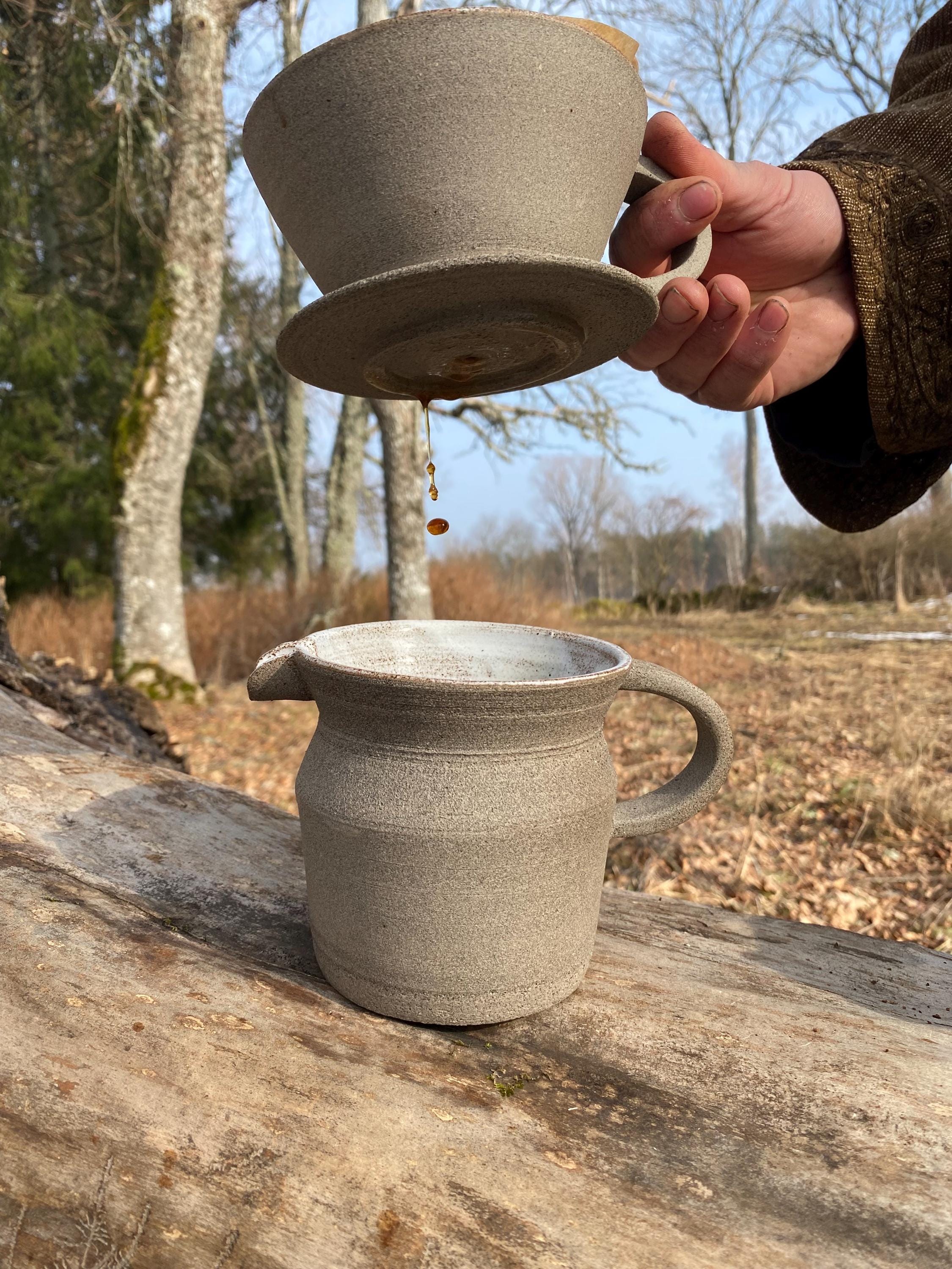 Ceramic Stoneware Coffee Dripper and Jug Set / Pour Over Coffee Set ...