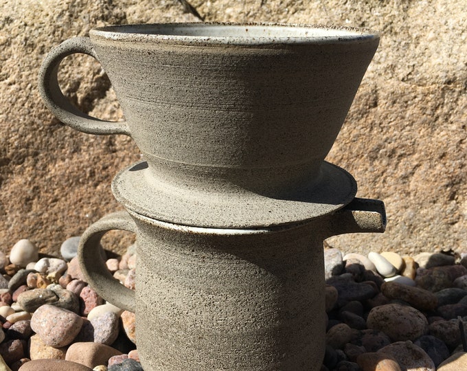 Ceramic Stoneware Coffee Dripper and Jug Set / Pour Over Coffee Set ...