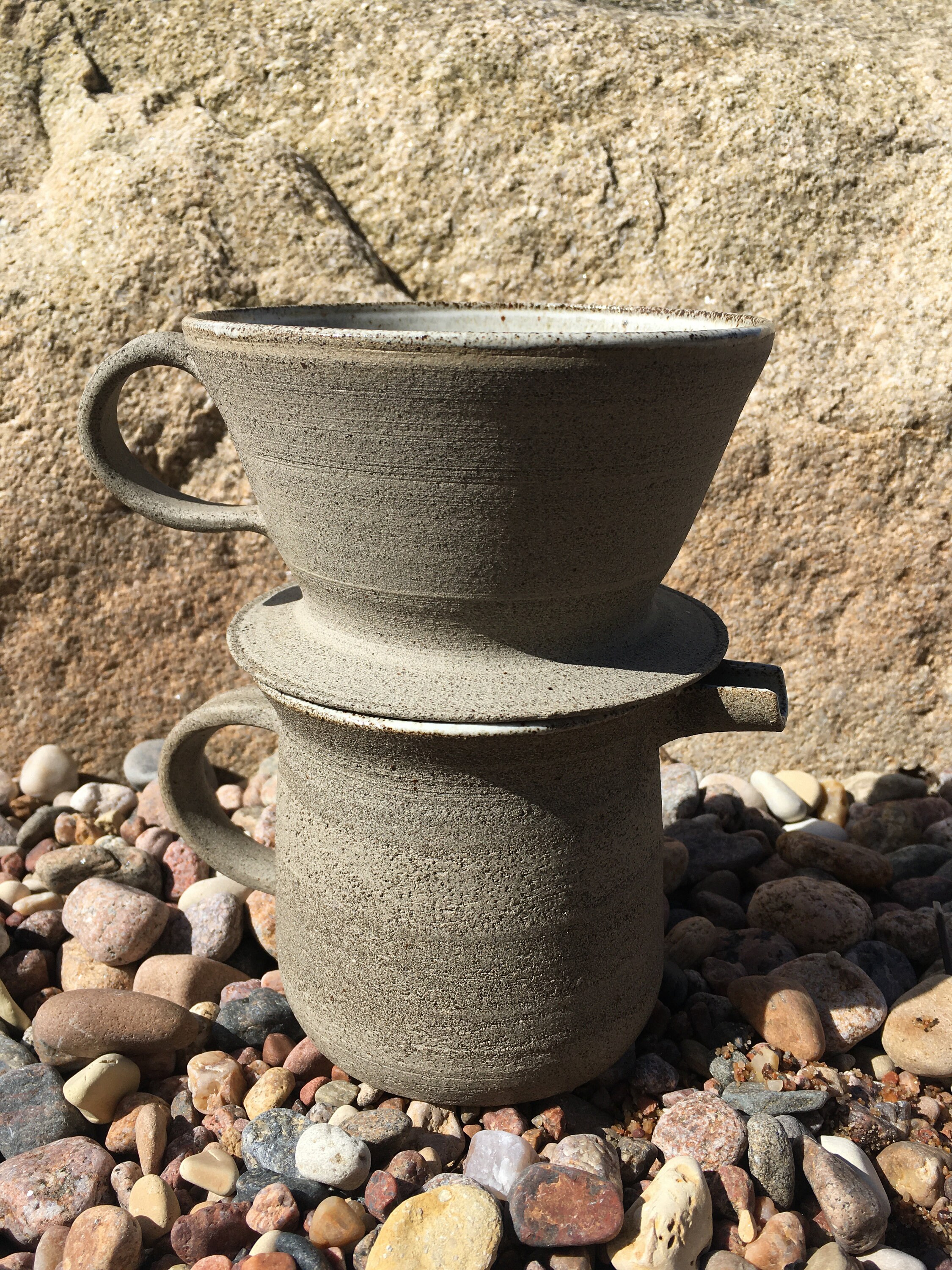 Ceramic Stoneware Coffee Dripper and Jug Set / Pour Over Coffee Set ...