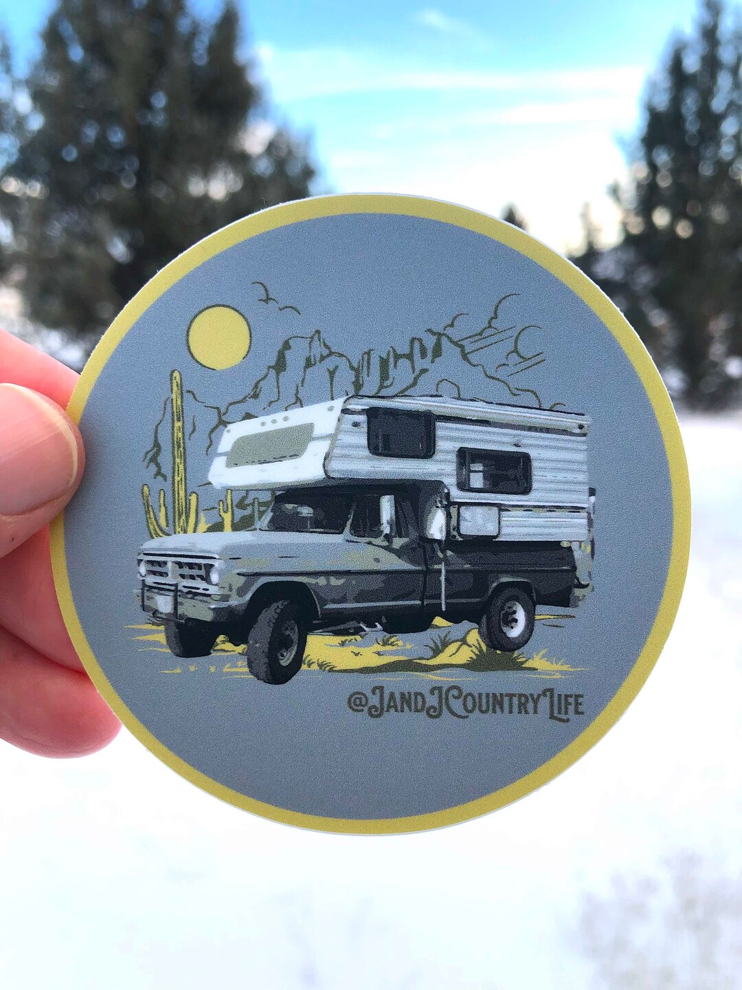 Truck Camper Vintage 3x3 Sticker - Etsy