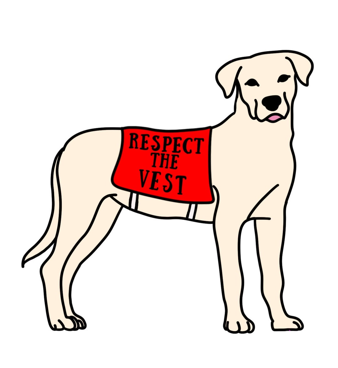 Respect the Vest - Service Dog Sticker - Etsy
