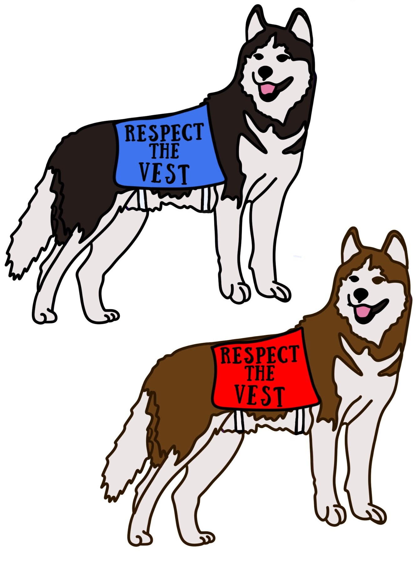 Respect the Vest - Service Dog Sticker - Etsy