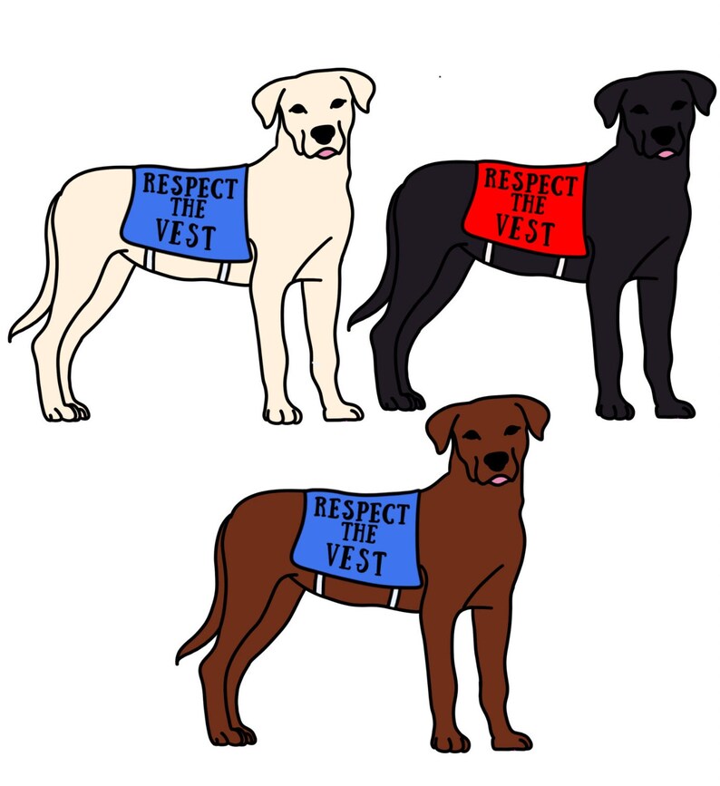 Respect the Vest Service Dog Sticker - Etsy