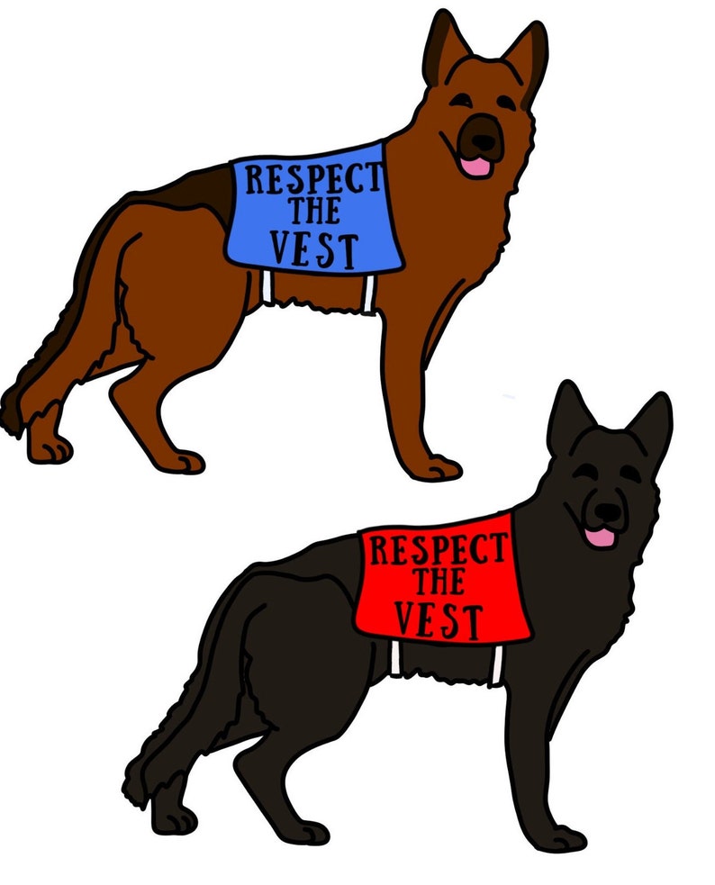 Respect the Vest Service Dog Sticker - Etsy