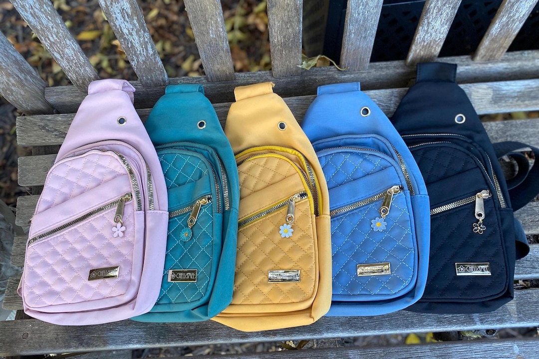 Mini Quilted Crossbody Bag, Small Pink Sling Bag, Teen Birthday, Cute Yellow Purse, Walking Bag ...