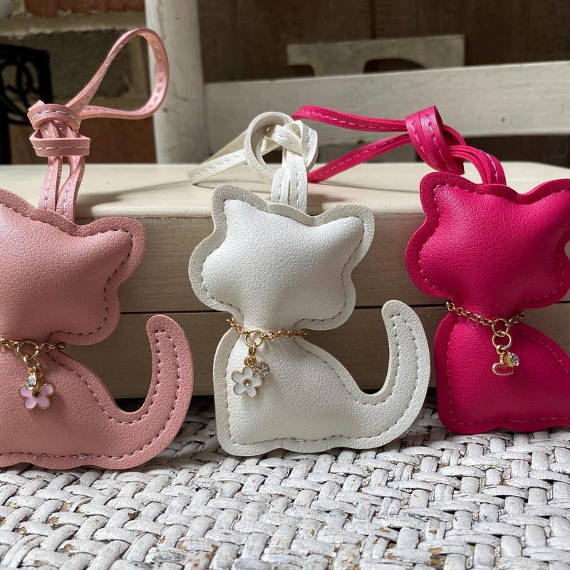 Cat Charms Leather Purse - Etsy