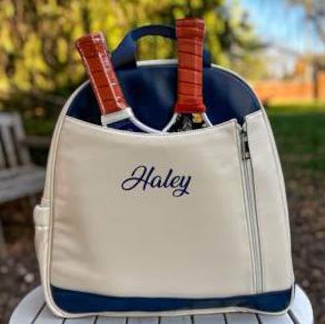 Faux Leather Personalized Pickleball Bag, Classy Pickleball Paddle ...
