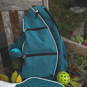 Personalized Teal Pickleball Backpack, Custom Green Pickleball Bag ...