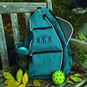 Personalized Teal Pickleball Backpack, Custom Green Pickleball Bag ...