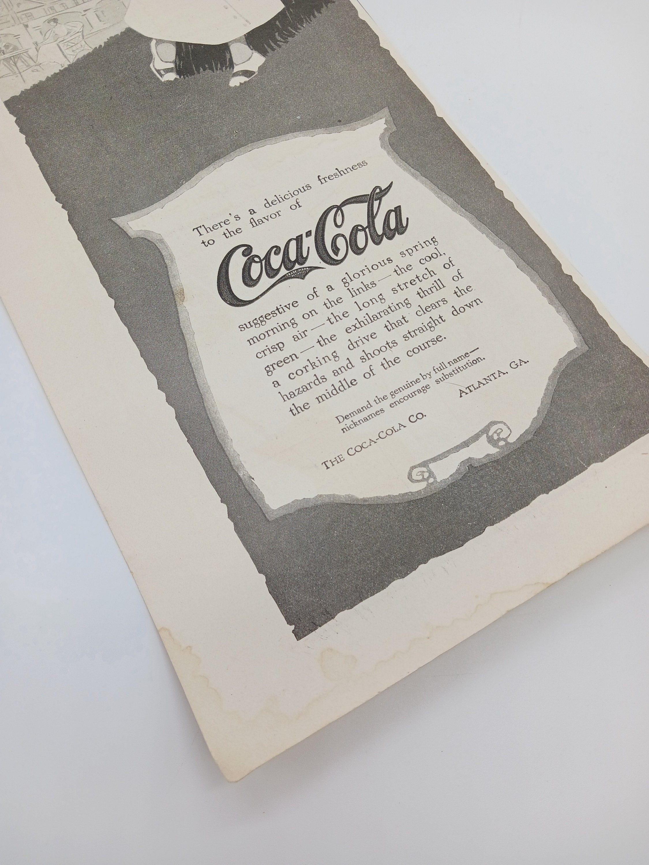 Antique Coca Cola Ad Woman Playing Golf, Magazine Advertisement, Coke ...