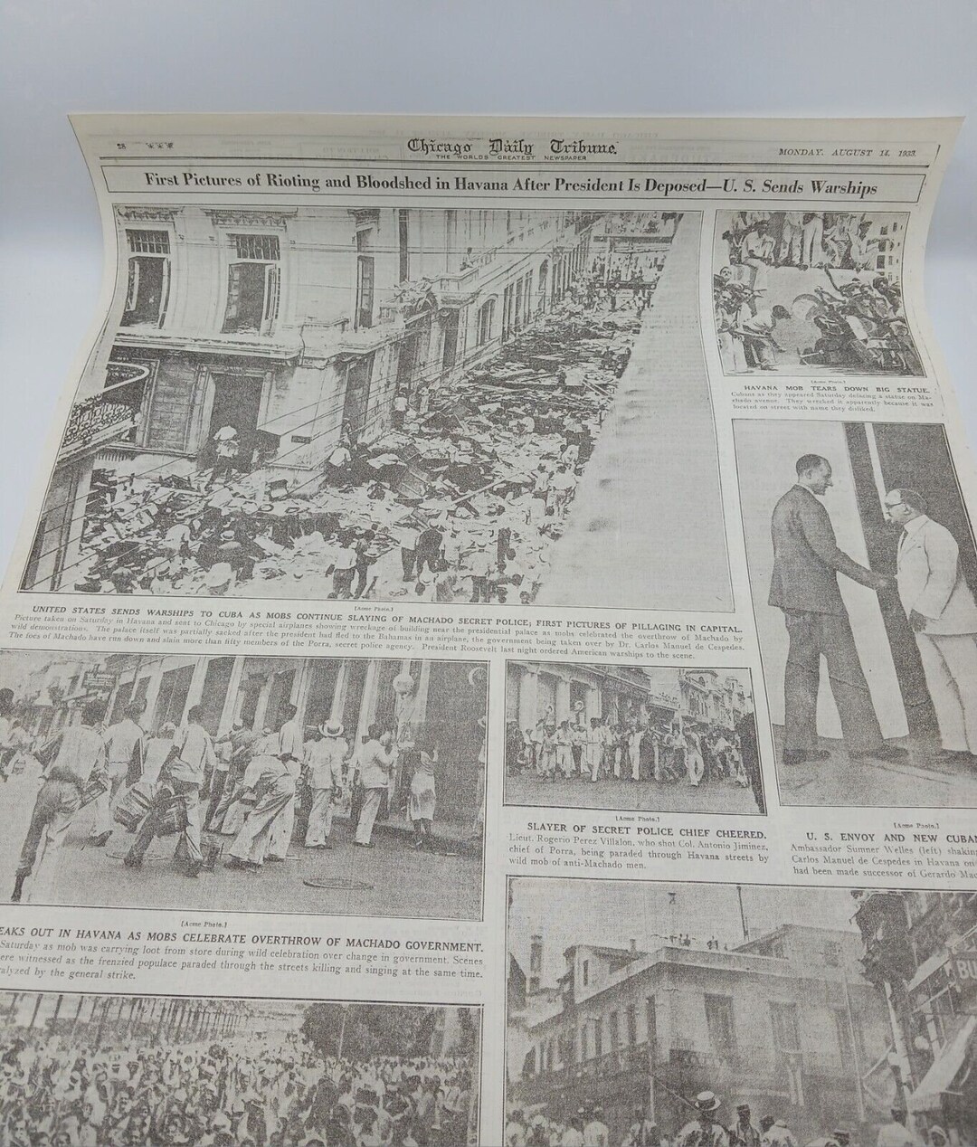 1933 Cuban Crisis Rioting in Havana Gerardo Machado Carlos Cespedes ...