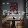 PSD Mockup Frame, Editable Photoshop Template, Smart Object, Standing on Floor, 2x3 Rectangle ...