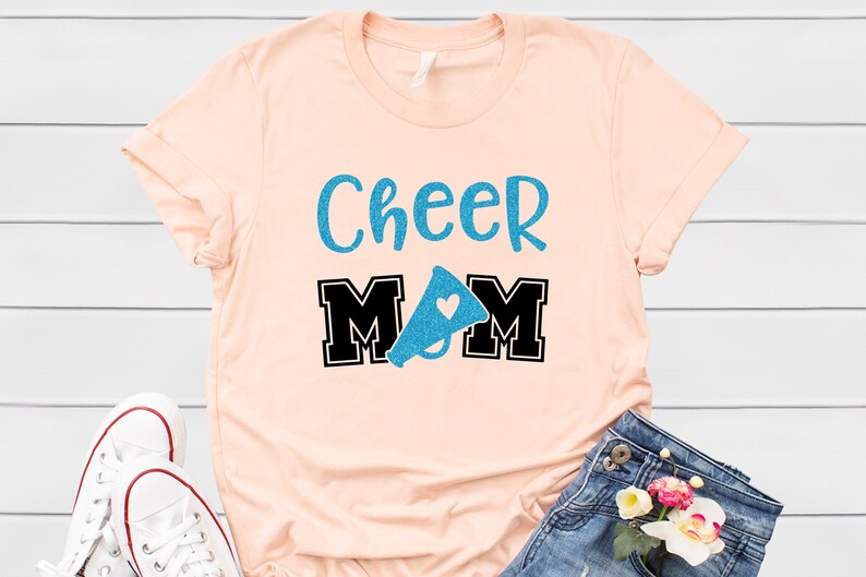 Custom Cheer Mom Shirt, Glitter Effected Cheer Mom Shirt, Looks ...