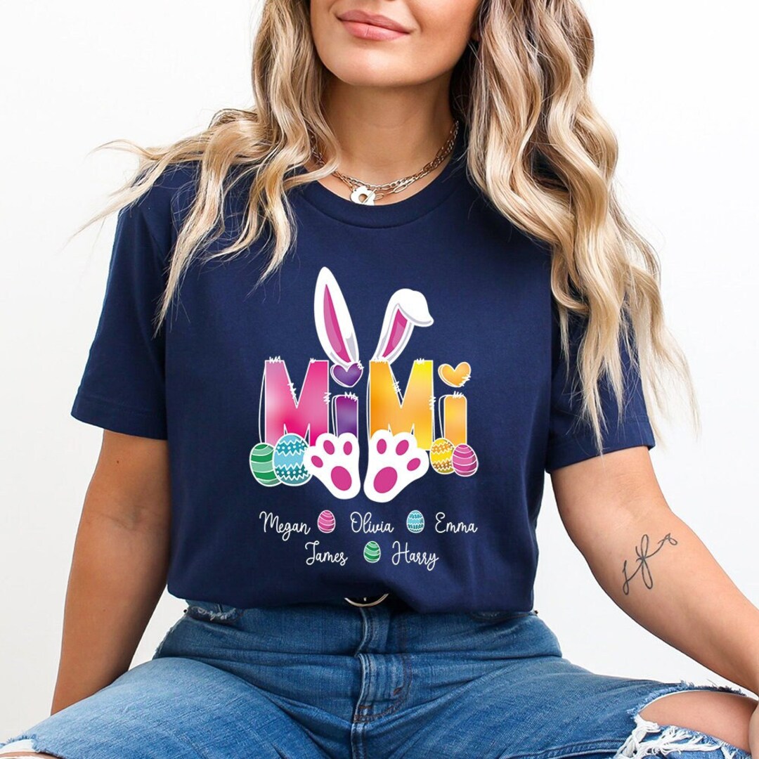 Personalized Easter Mimi Shirt With Kids Names, Personalized Easter ...
