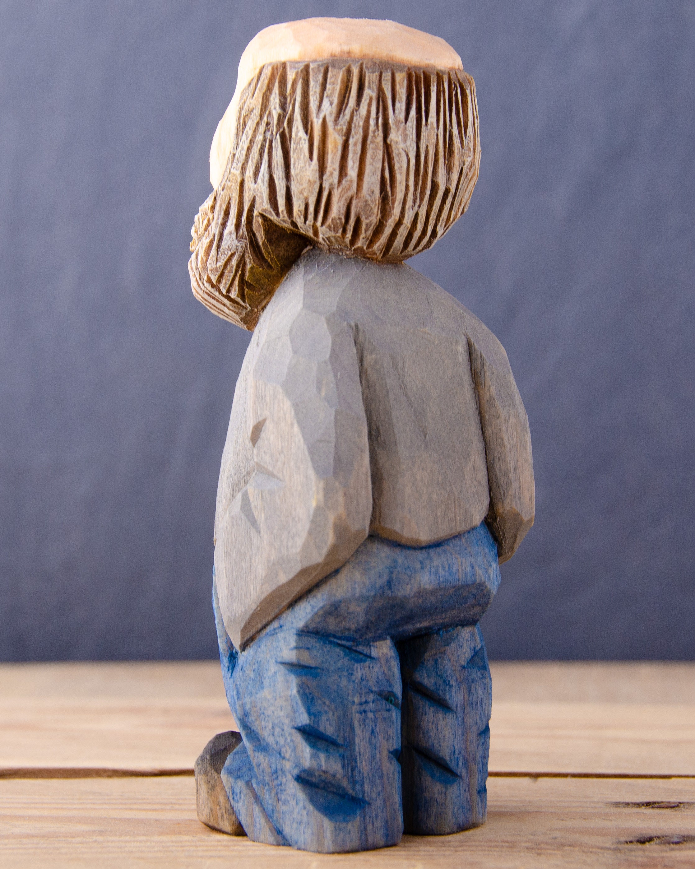 Hand Carved Wooden Old Guy - Etsy