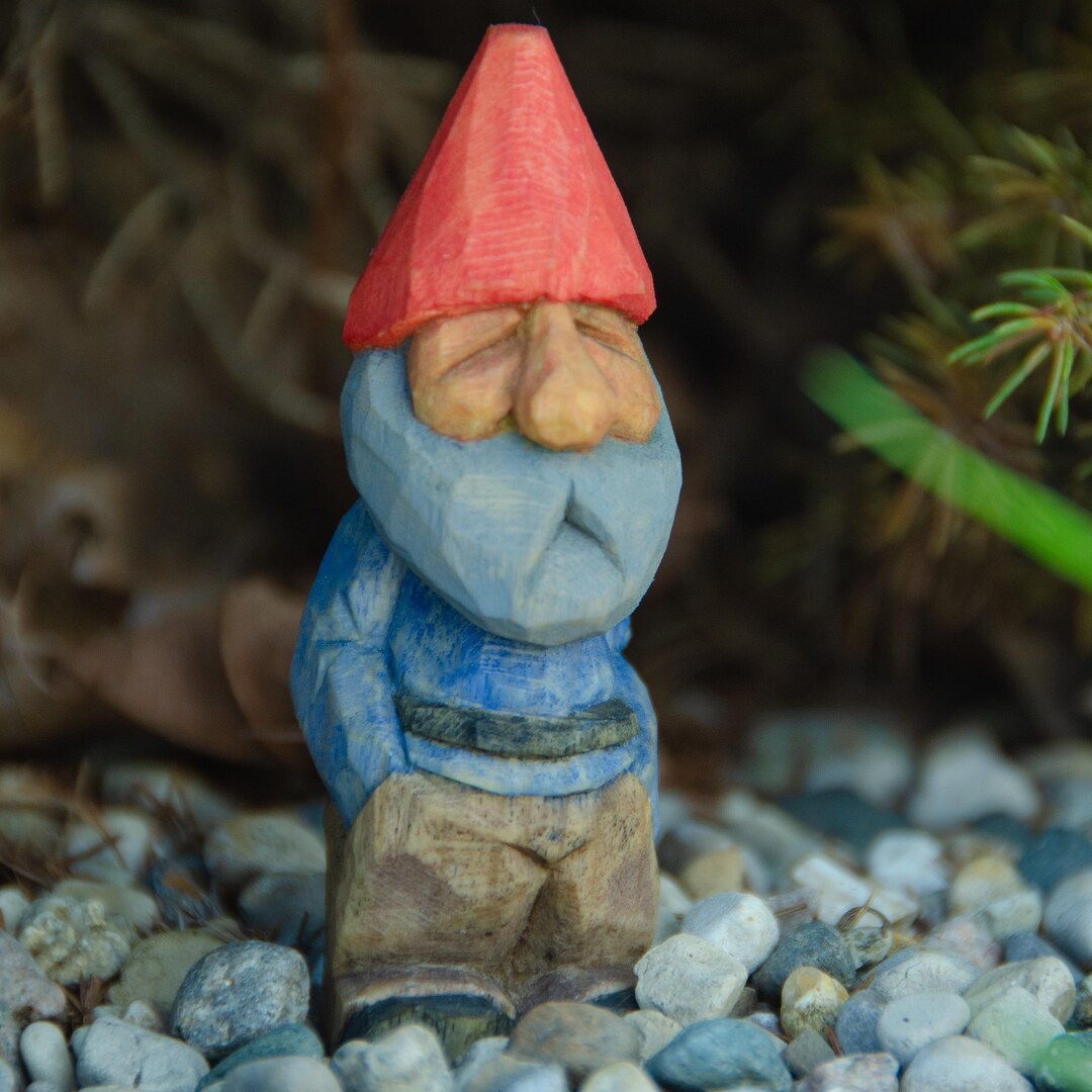 Hand Carved Classic Gnome - Etsy
