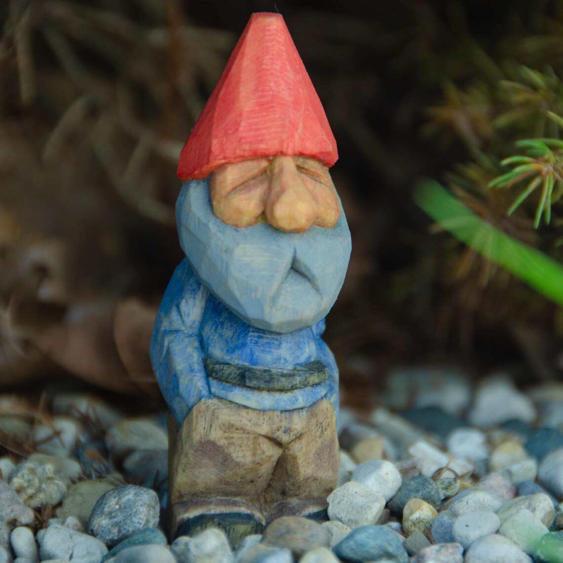 Hand Carved Classic Gnome - Etsy