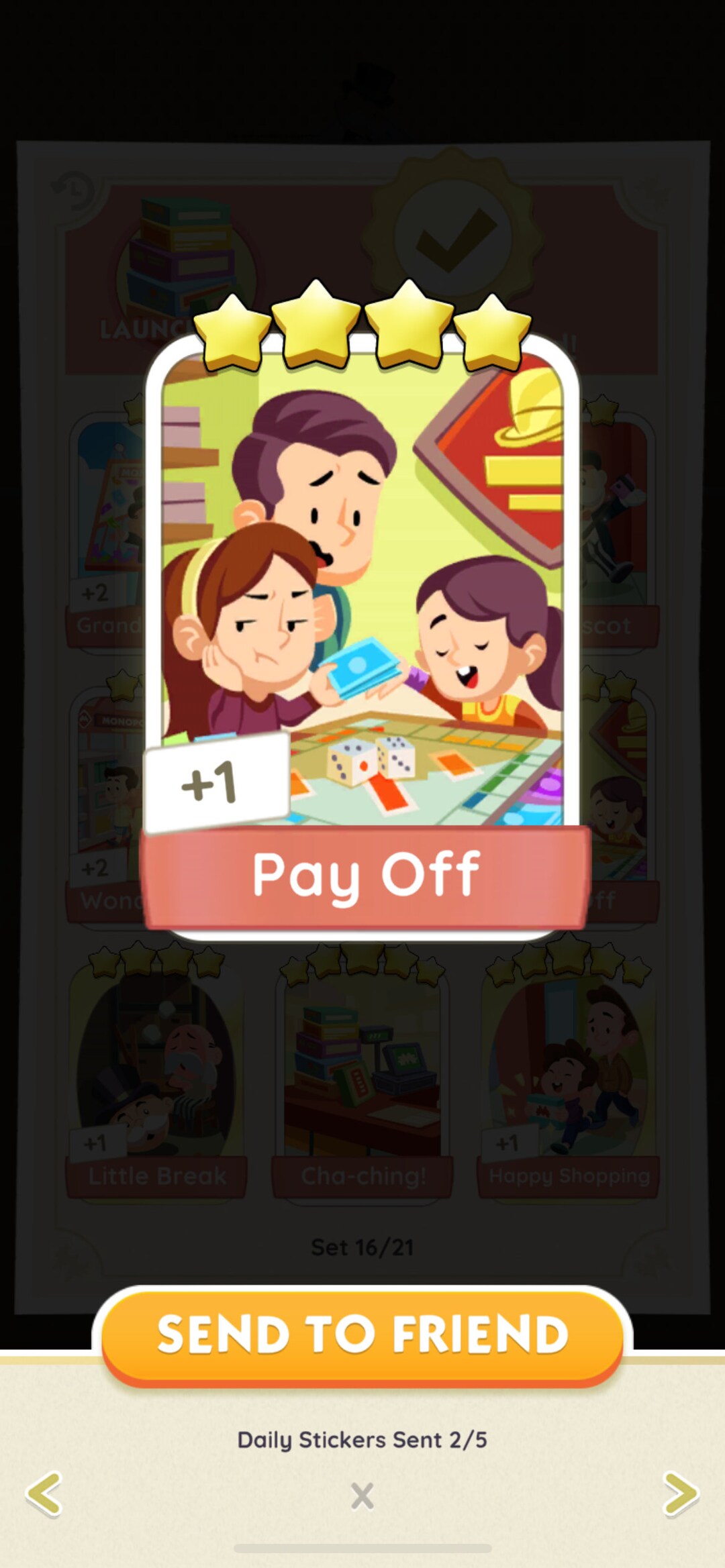 Monopoly Go 4 Star Sticker Set 16 Pay off FAST DELIVERY description - Etsy