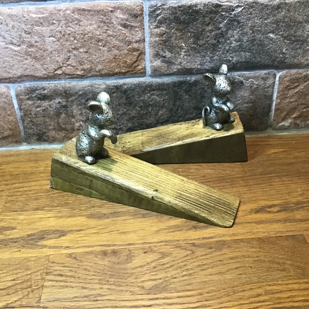 Handcrafted Rustic Mouse Door Stop, Mouse-door Wedges, Country Style ...