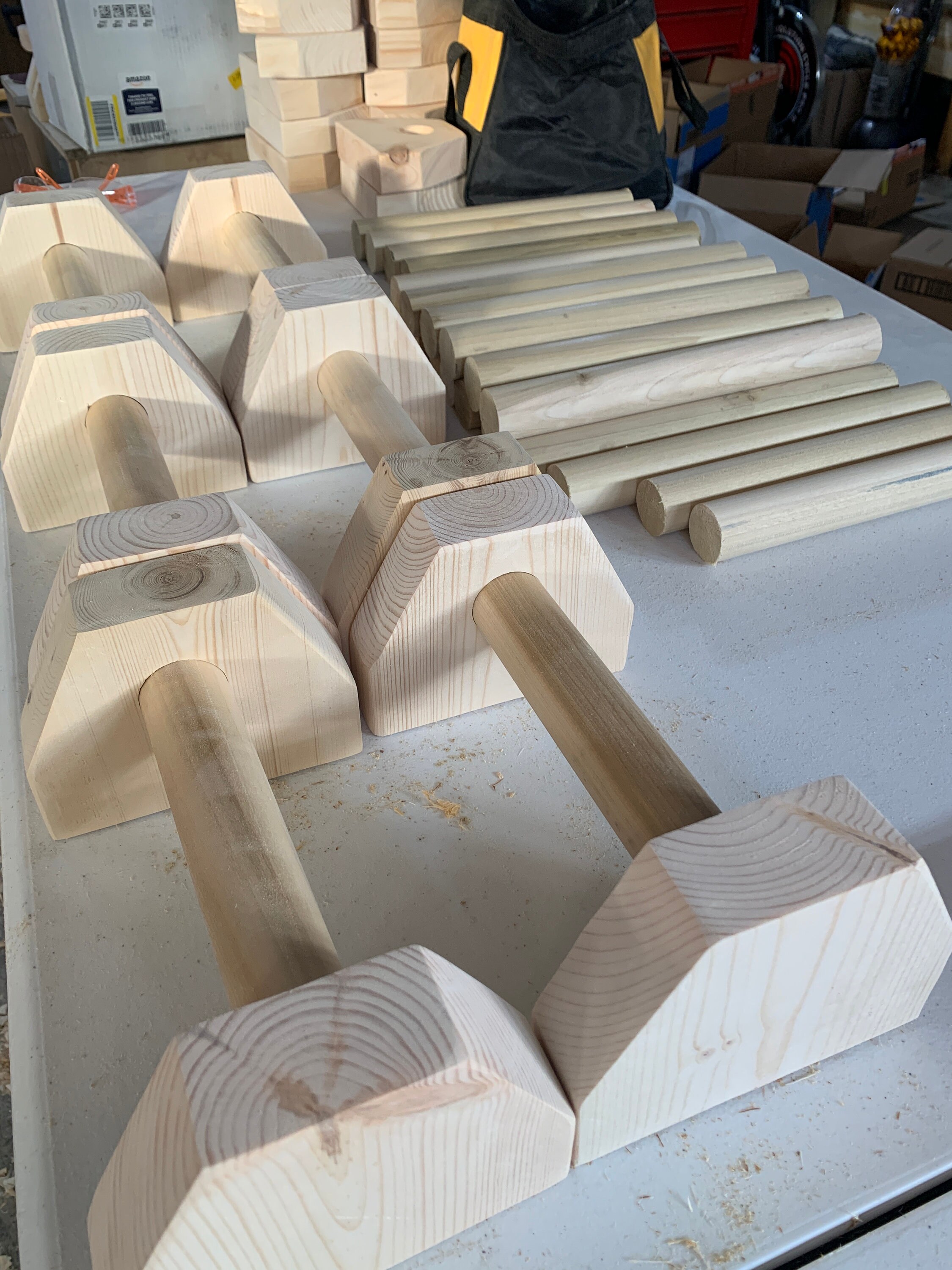 Wooden Parallettes Hand Made by A Gymnastics Dad! 12" and 18" Versions ...