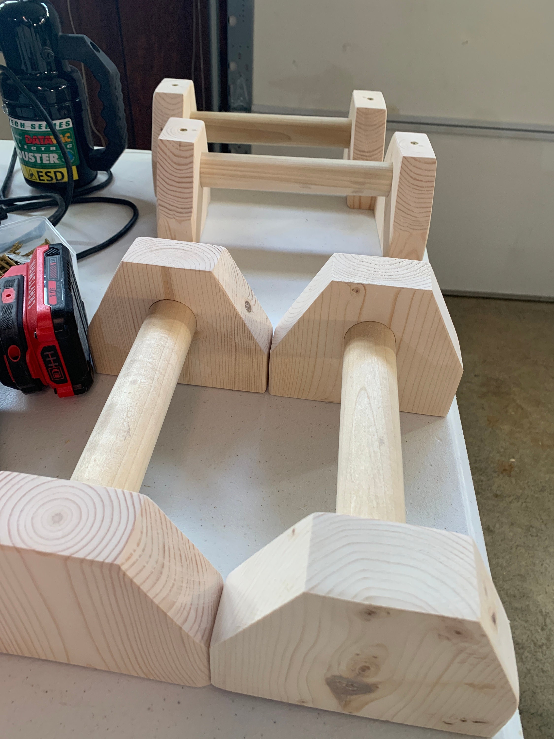 Wooden Parallettes Hand Made by A Gymnastics Dad! 12" and 18" Versions ...