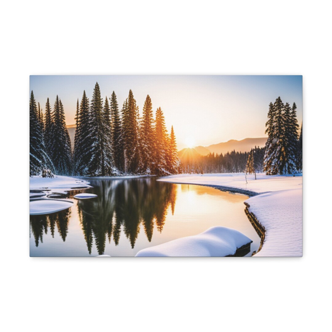 Snowy Morning, Nature, Trees, Snow, Canvas Prints - Etsy