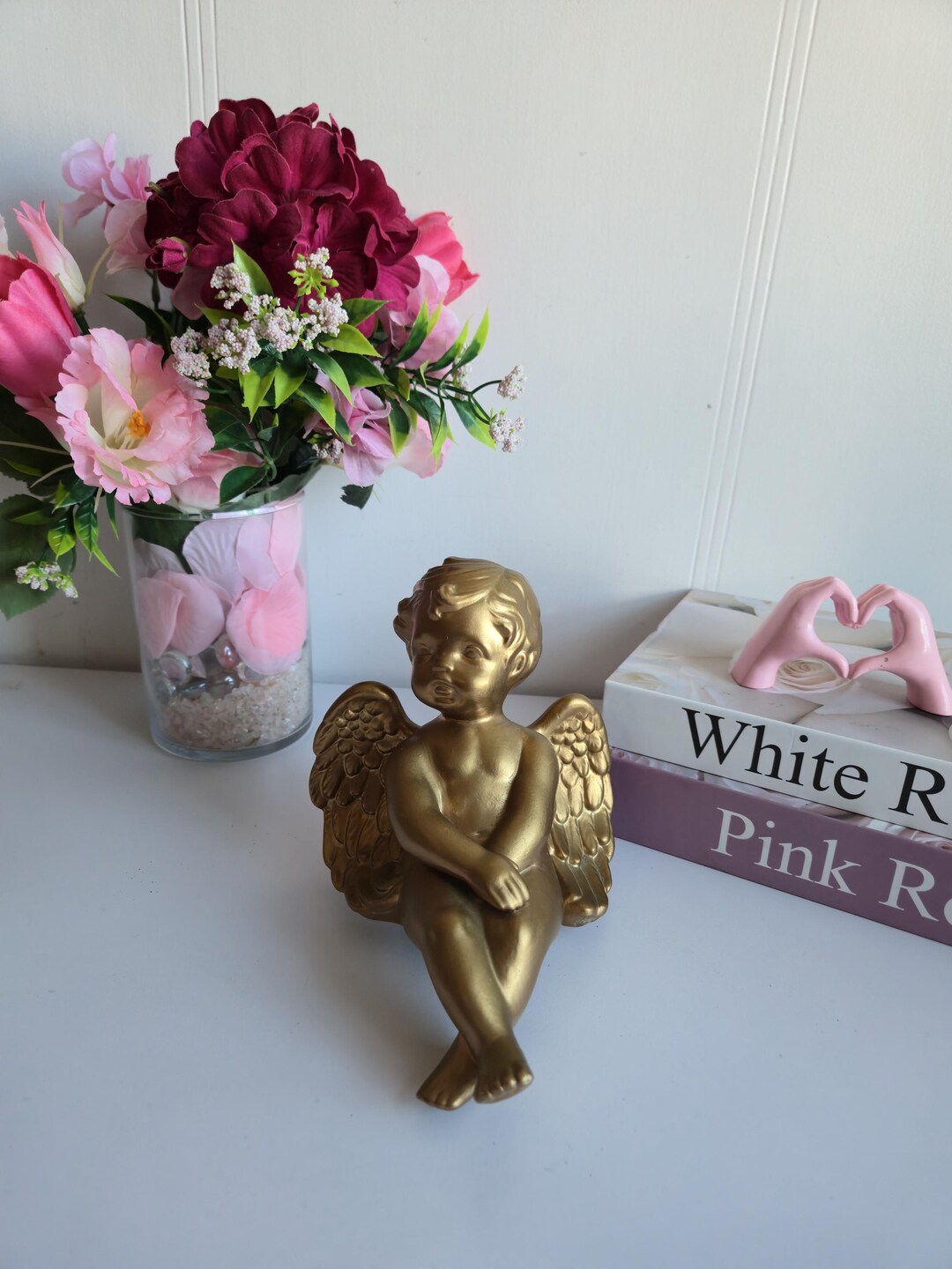 Vintage Ceramic Caffco,cherub Gold Angels Figurines Gold. - Etsy