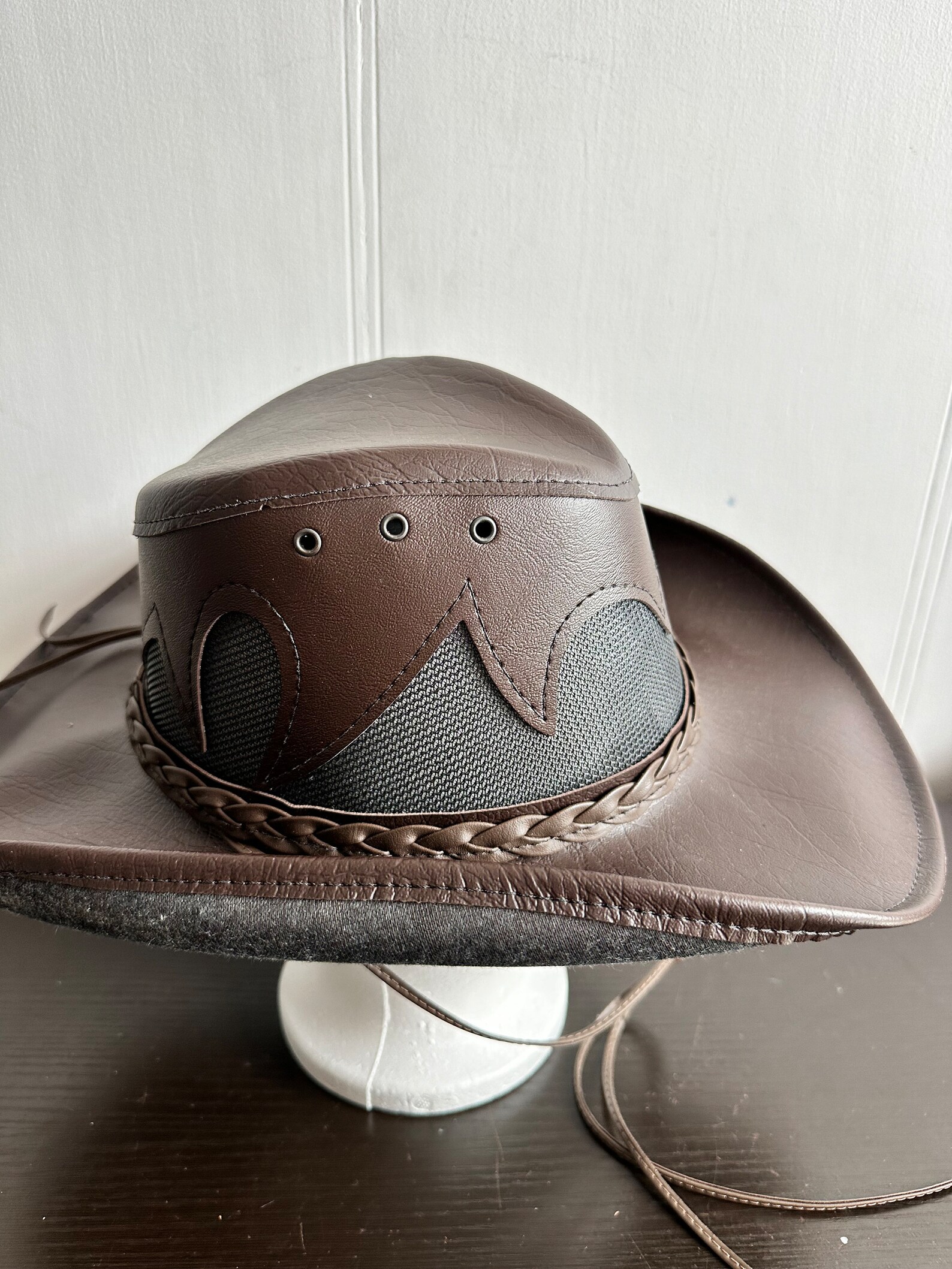 Vintage Brown Cowboy Hat, Cowboy Hat, Western Hat, Leather Cowboy Hat ...