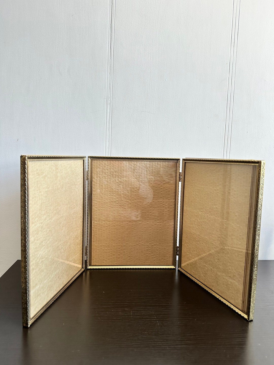 Vintage Hinged Golden Picture Frame Triple Photo Frames Many Sizes 8x10 ...