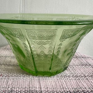 Vintage Hocking Glass, Princess Pattern, Green Depression Glass ...