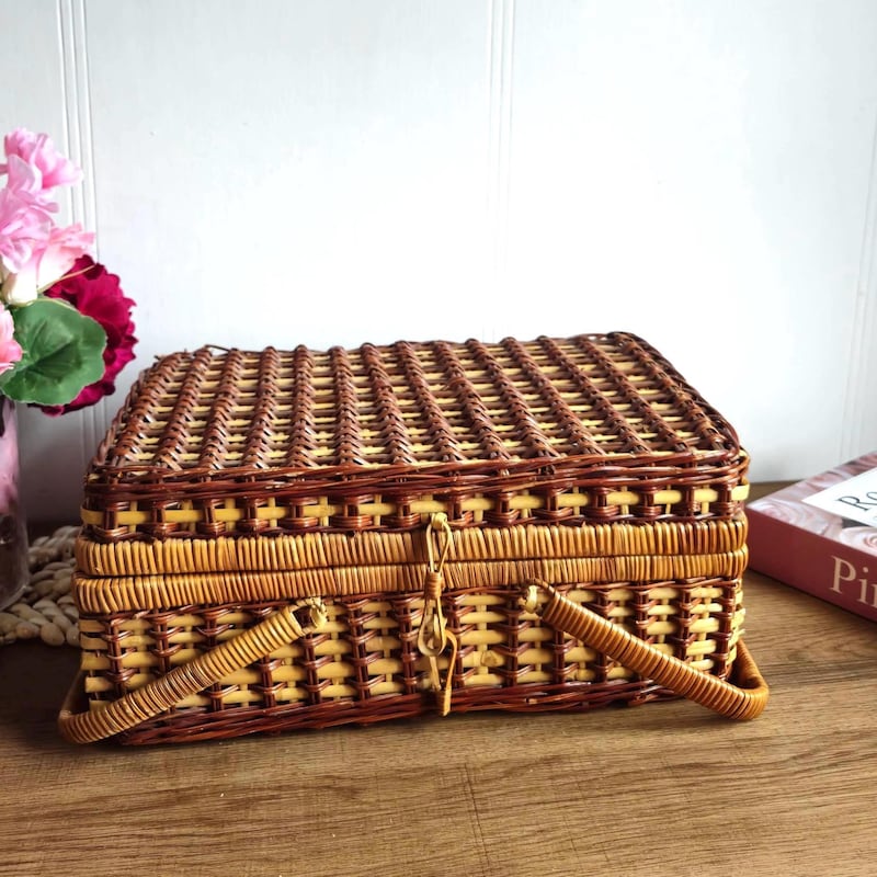 Wicker Suitcase - Etsy