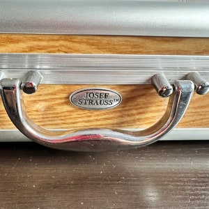 Vintage Hard-shell Briefcase Silver Accents, Brown Attache, Laptop ...