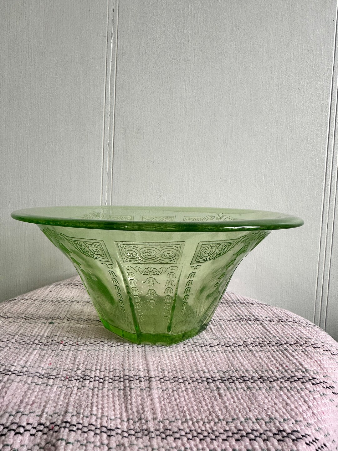 Vintage Hocking Glass, Princess Pattern, Green Depression Glass ...