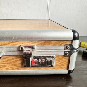 Vintage Hard-shell Briefcase Silver Accents, Brown Attache, Laptop ...