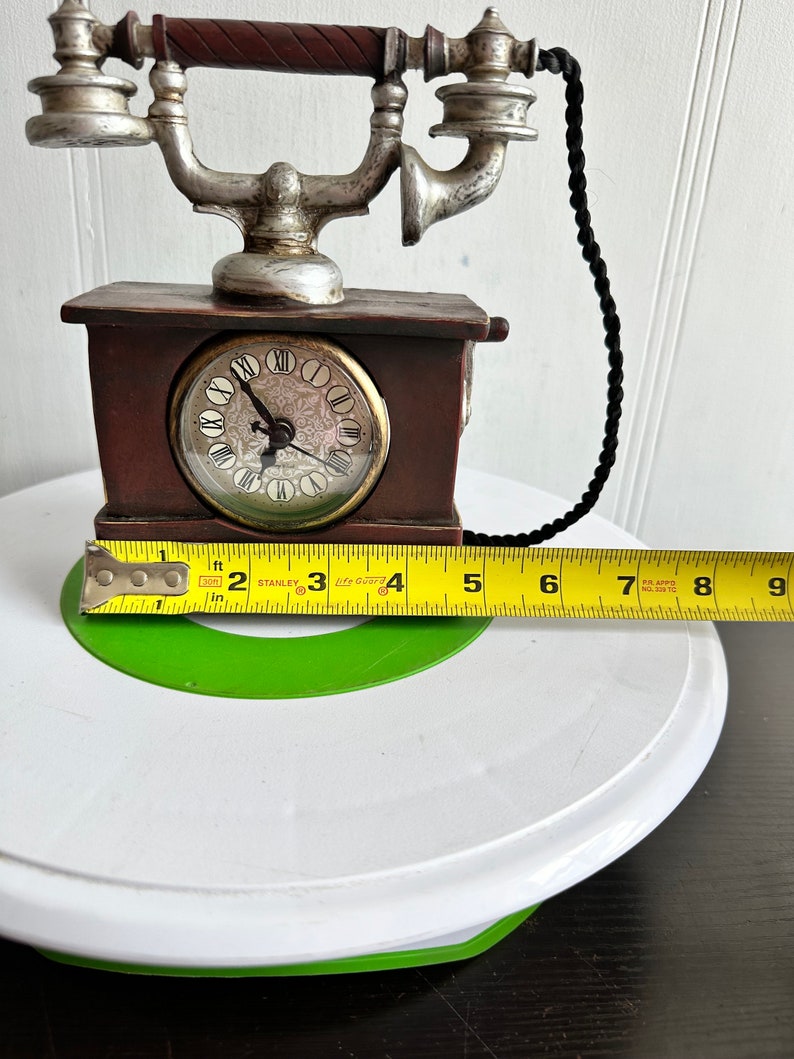 Vintage Clock Telephone Style, Desk Phone. Rotary Telephone. Disc Phone ...