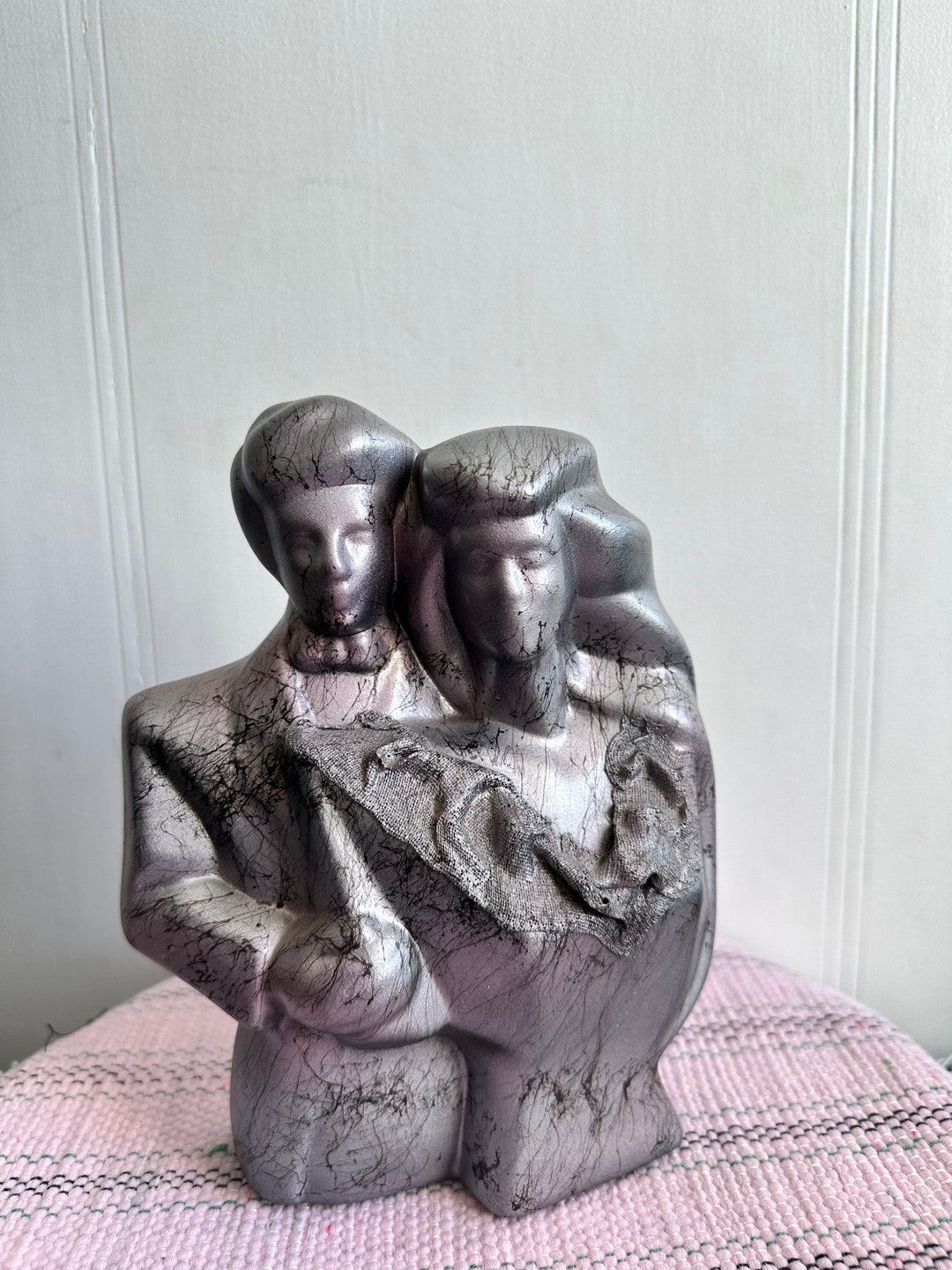 Vintage Male Female Sculpture, A Hug, Body Statue, Couple Gift, Home ...