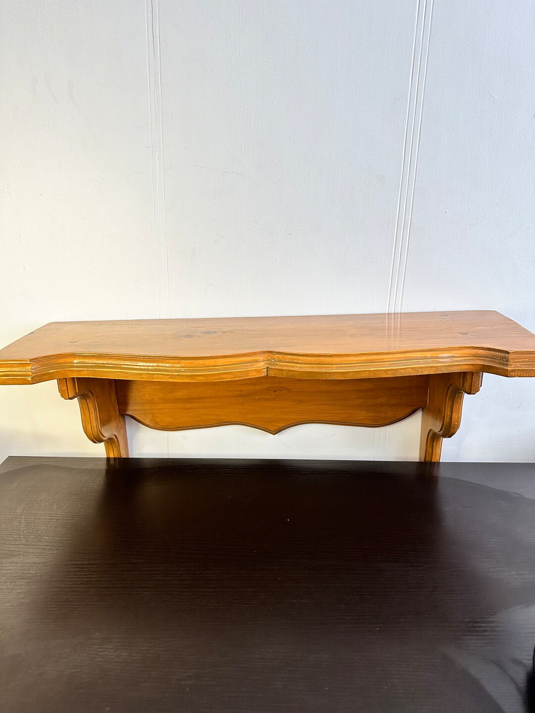 Vintage Wood Wall Shelf, Cup & Saucer Shelf, Photo Shelf, Nick Knack ...